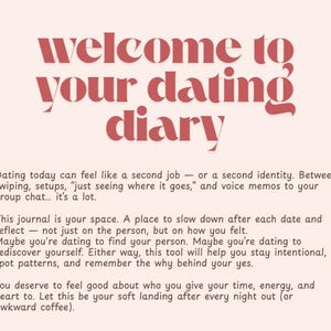 The Ultimate Dating Journal Printable PDF | Track Red Flags, Green ...