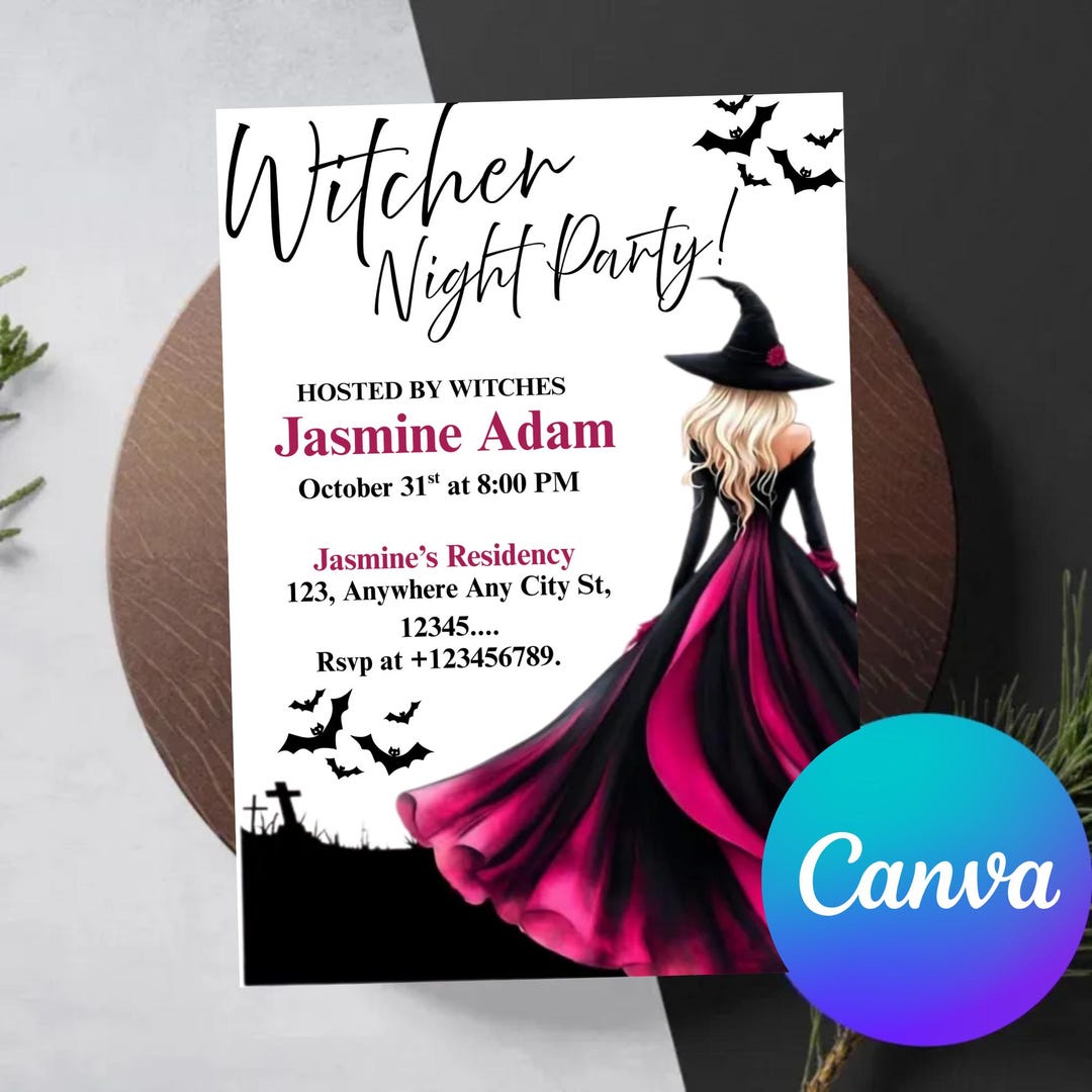 Witcher Halloween Party Invitation: Spooky Pumpkin Theme (canva ...