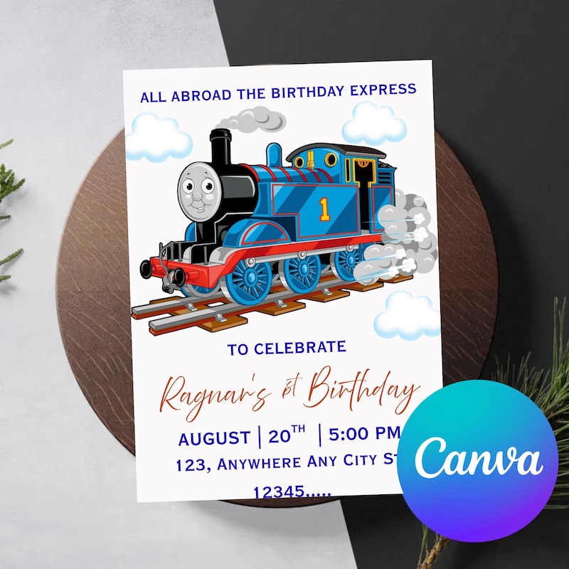 Thomas Invitation - Etsy