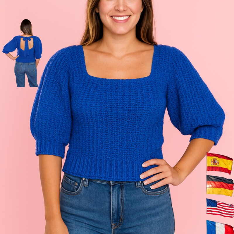 Royal Blue Chunky Sweater - Etsy
