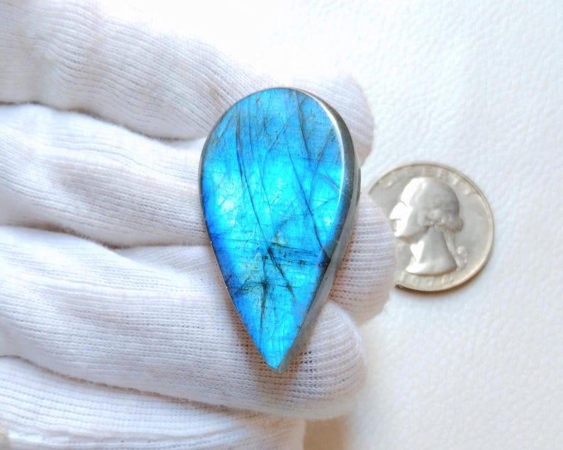 Super Blue Flash Labradorite Teardrop Shape Cabochon, Wire Wrapping ...