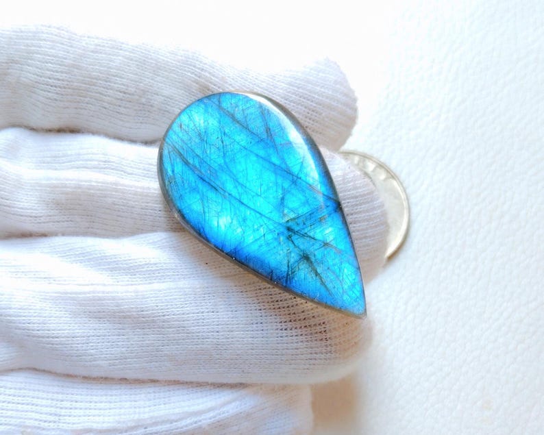 Super Blue Flash Labradorite Teardrop Shape Cabochon, Wire Wrapping ...