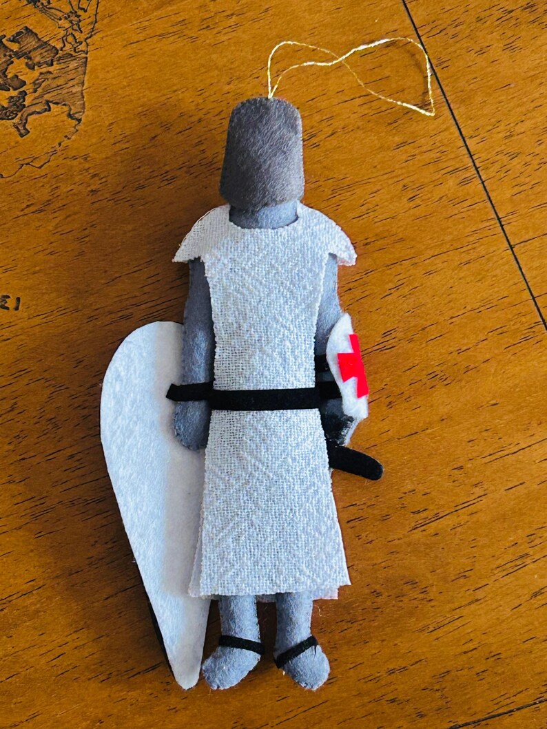 Templar Knight Ornament – Handmade Felt Christmas Decoration – Medieval ...