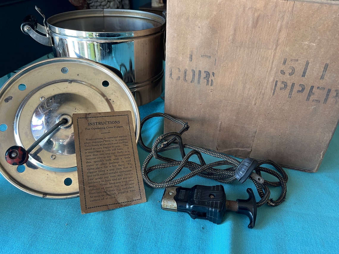 Vintage Popcorn Popper Electric Retro Appliance Chrome Corn | Etsy