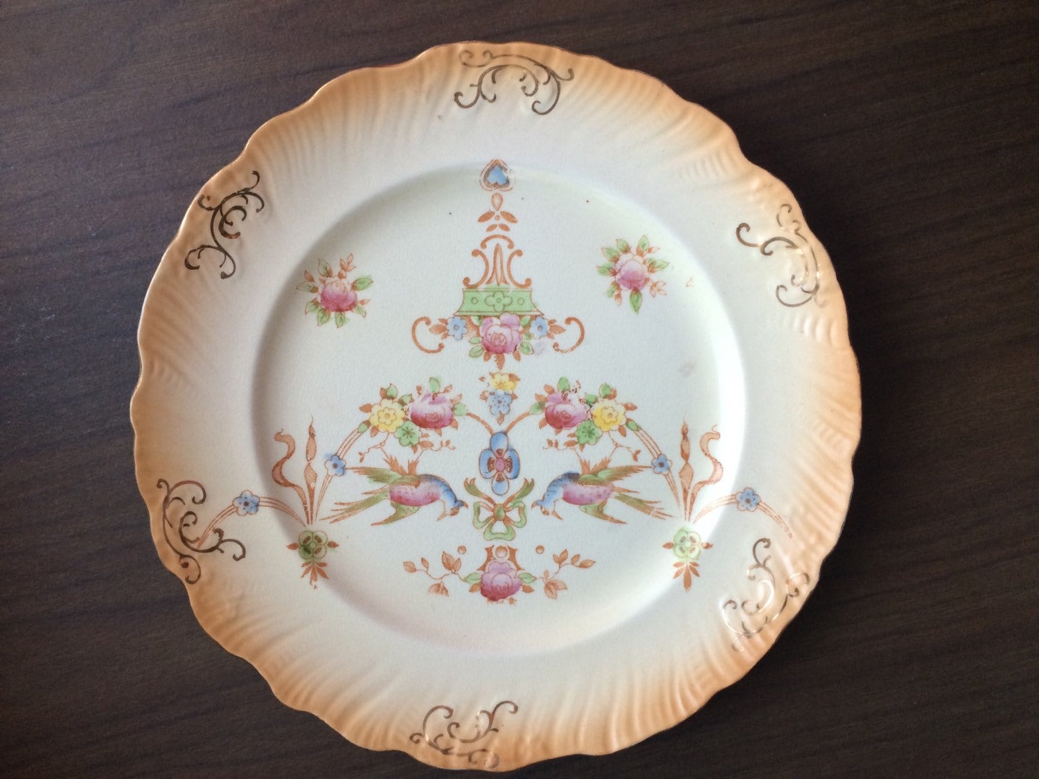 Vintage Plate Eva Pattern Rare Crown Devon Fielding Art Nouveau ...