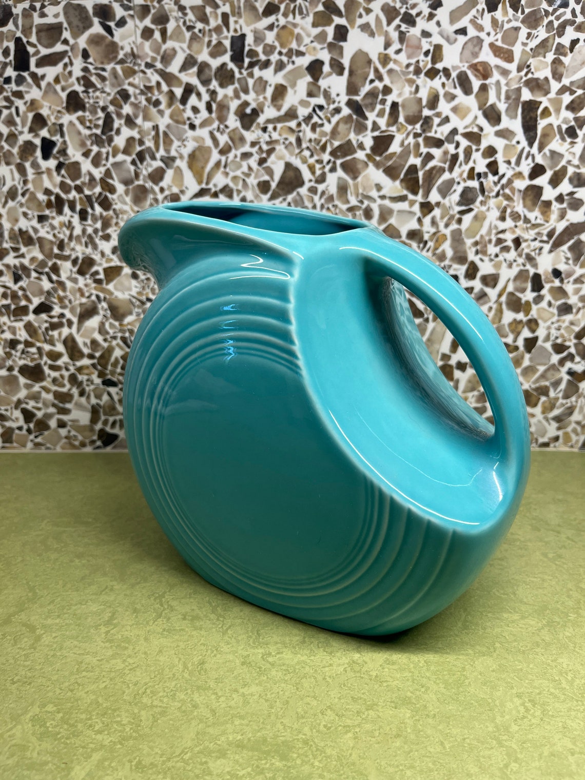 Fiestaware Disc Pitcher Turquoise Vintage Green Blue in Beautiful ...