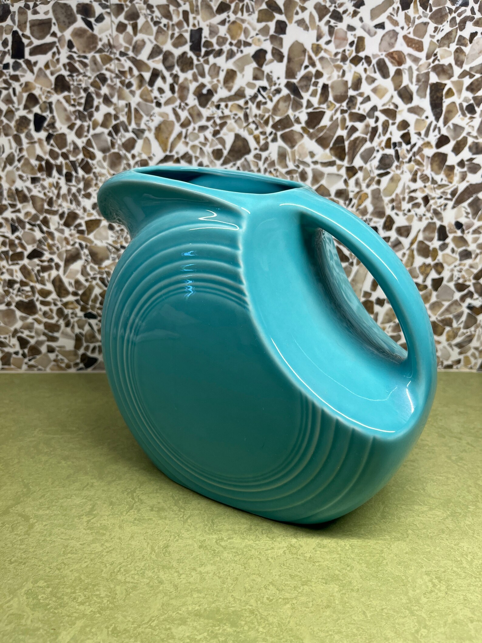 Fiestaware Disc Pitcher Turquoise Vintage Green Blue in Beautiful ...