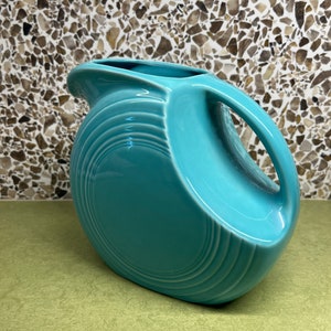 Fiestaware Disc Pitcher Turquoise Vintage Green Blue in Beautiful ...