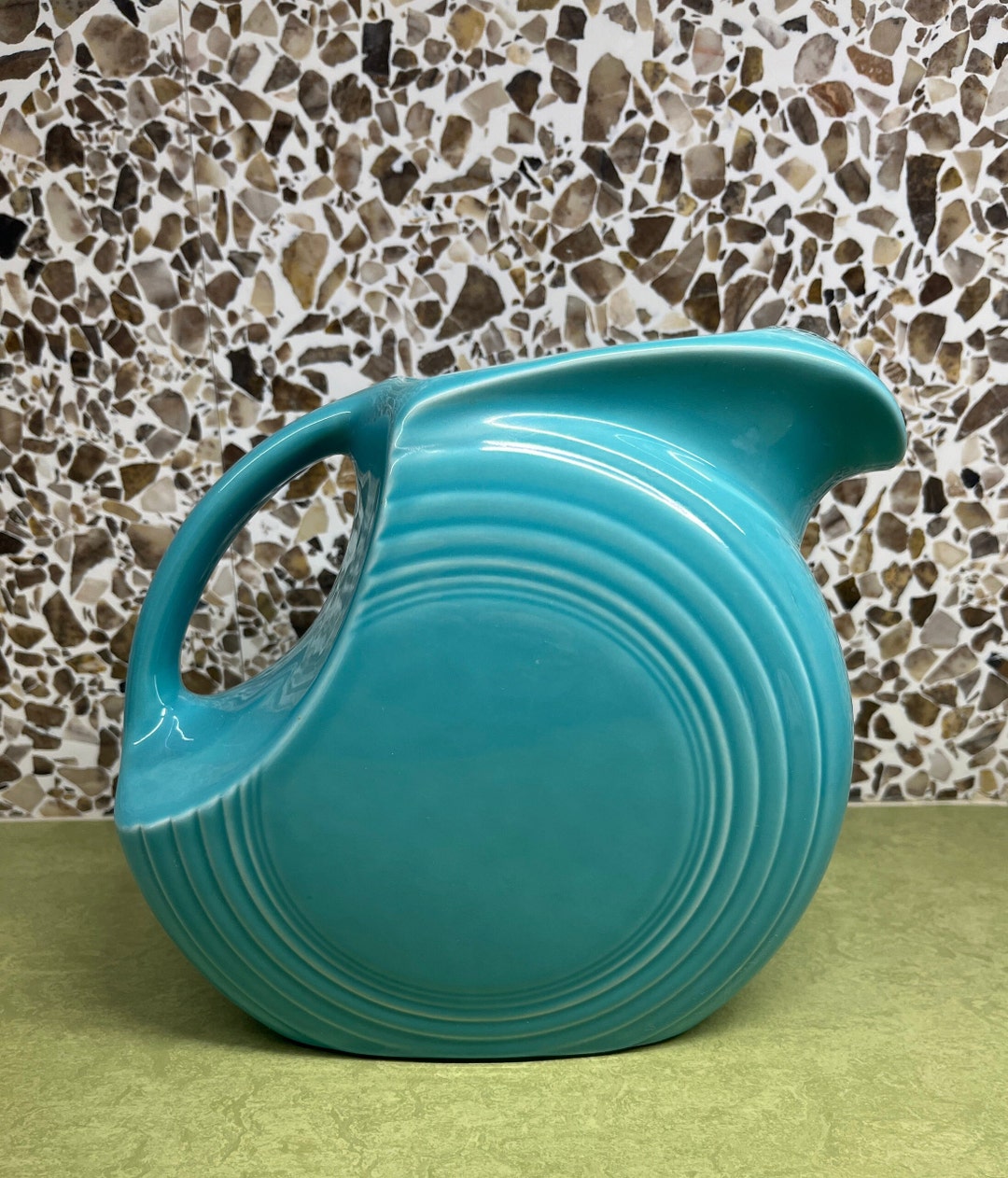 Fiestaware Disc Pitcher Turquoise Vintage Green Blue in Beautiful ...