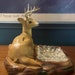 Chalkware Deer Ashtray MCM Pottery Stag Figurine Vintage Mid Century ...