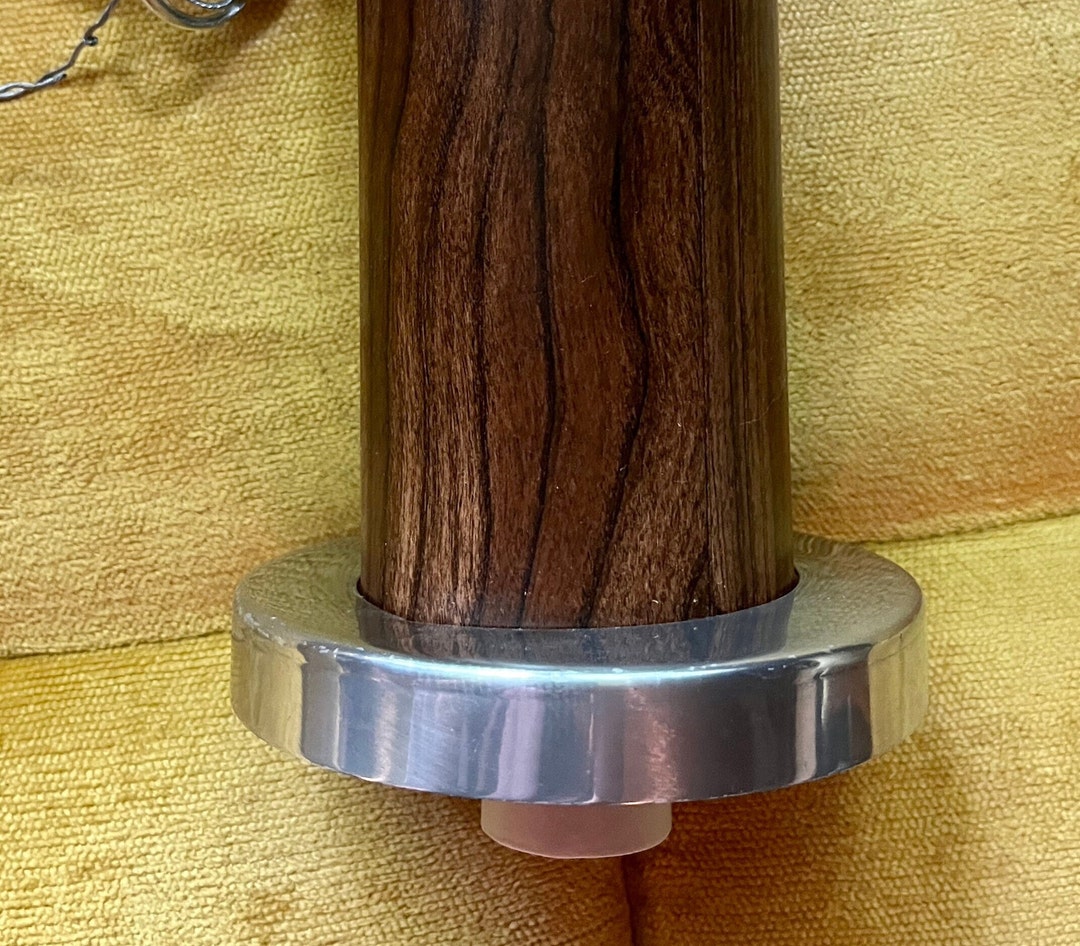 Mid Century Modern Pendant Light Fixture Wood and Chrome Progress ...