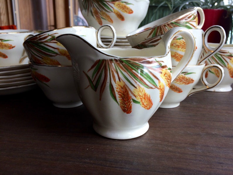 Vintage Grindley England Dinnerware Set, Creampetal China, Wheat Design ...