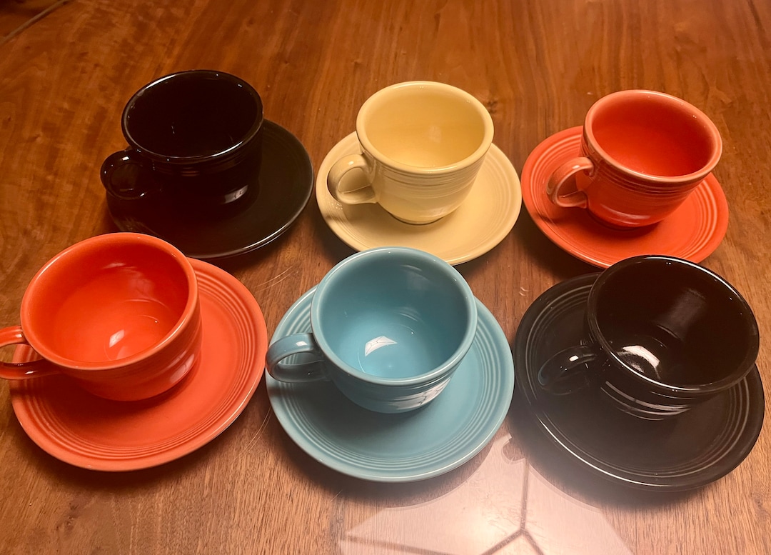 Vintage Fiestaware Coffee / Tea Cups and Saucers Choice of Retired ...