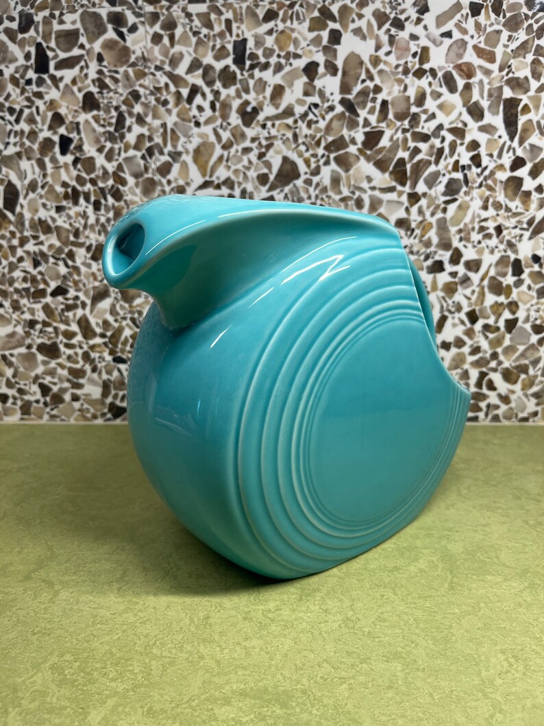 Fiestaware Disc Pitcher Turquoise Vintage Green Blue in Beautiful ...