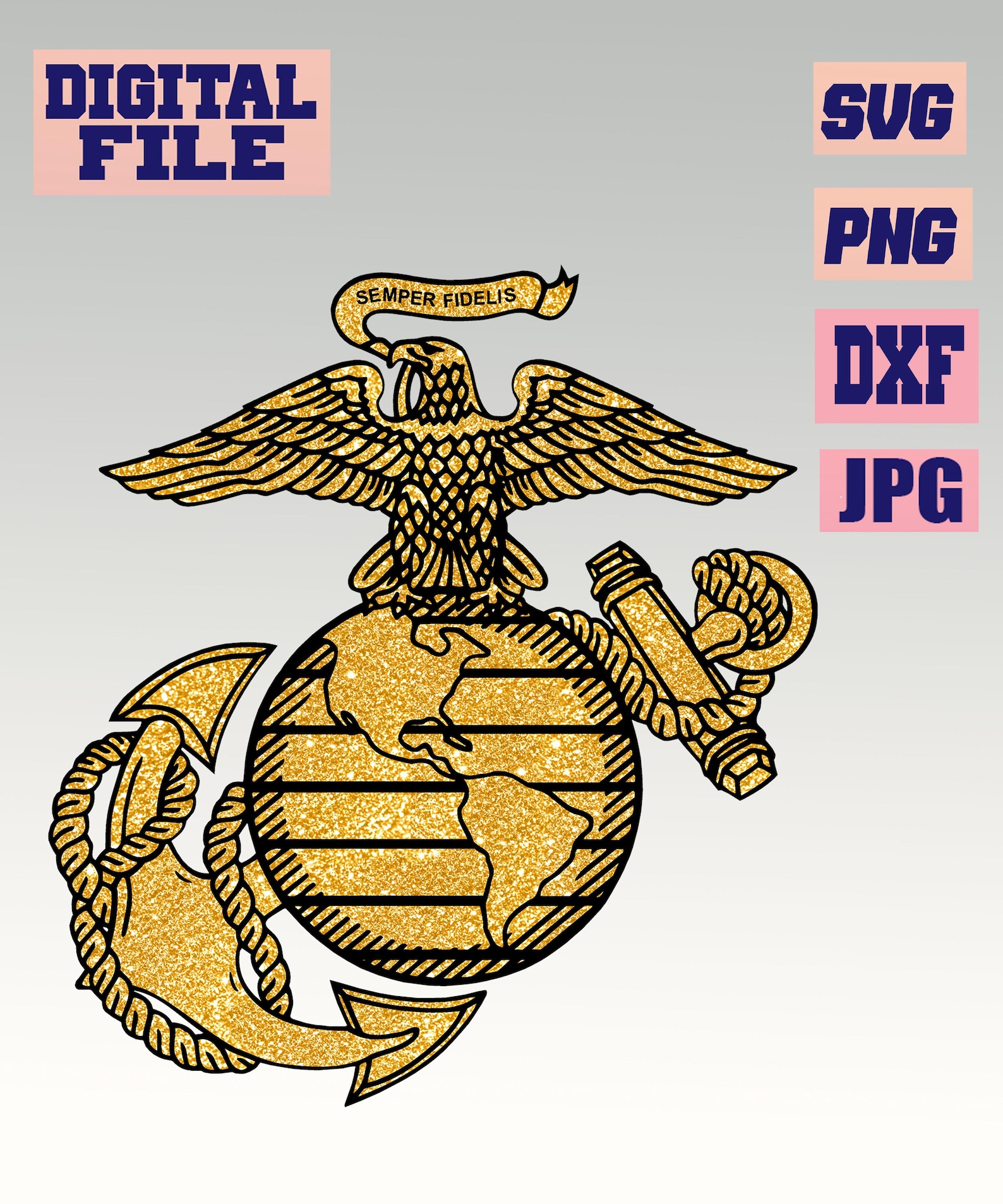 Svg/png/jpg/dxf United States Marine Corps (USMC) Emblem Marines USA ...