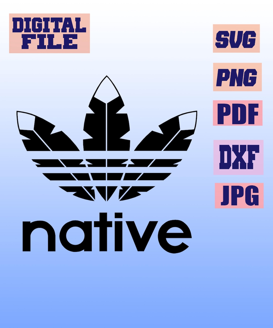 Native American Feather Logo Vector Cut File: Cricut Designs (digital ...