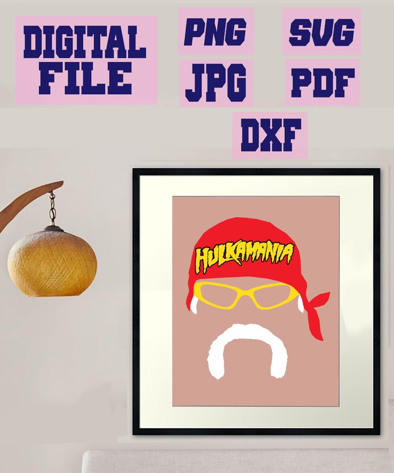 Hulk Hogan Tribute Vector Cut File: Wrestling Legend Memorial (digital ...