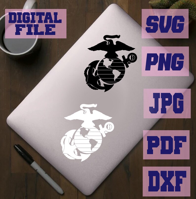 Svg/png/jpg/pdf/dxf United States Marine Corps (USMC) Emblem Marines ...