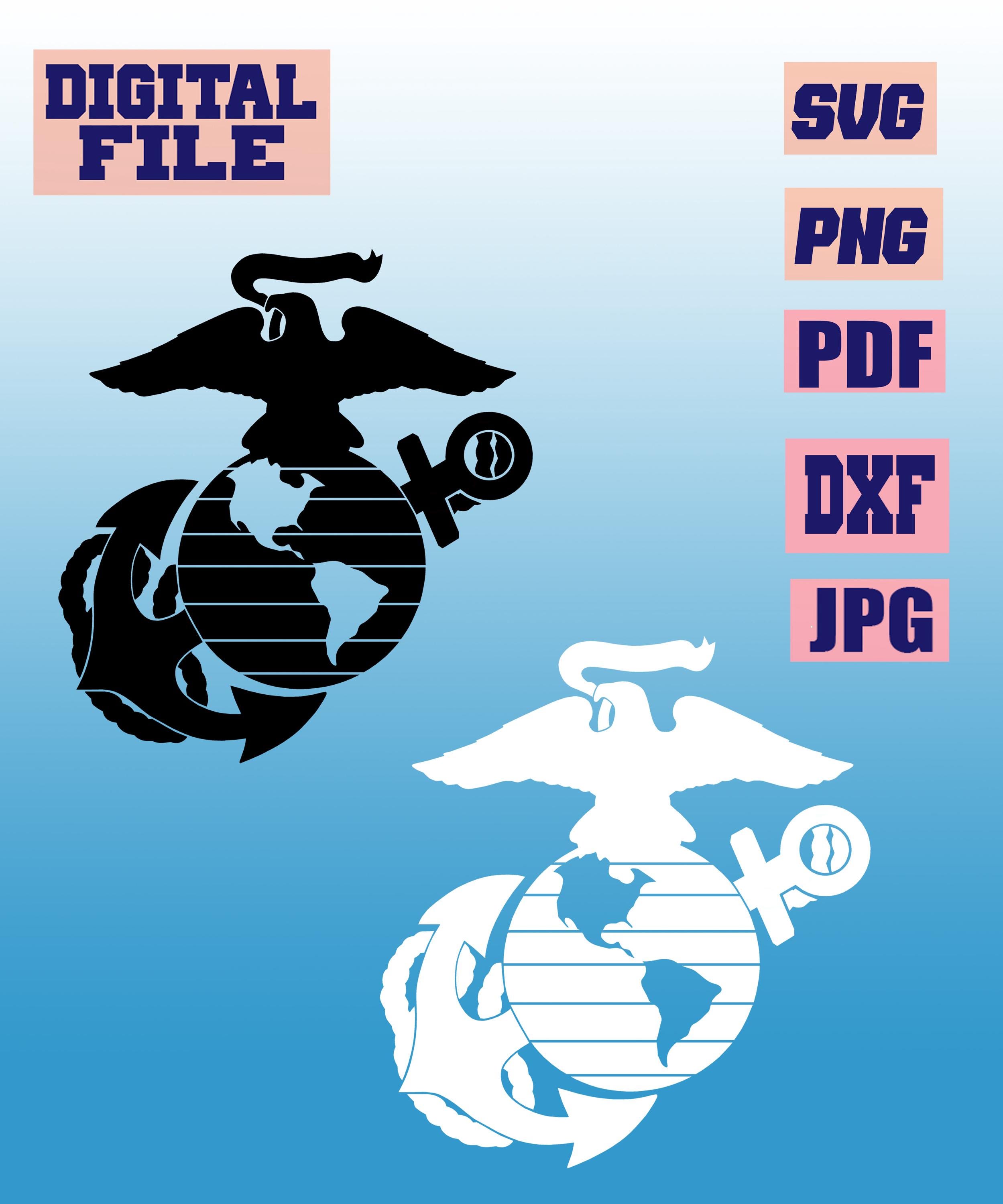 Svg/png/jpg/pdf/dxf United States Marine Corps (USMC) Emblem Marines ...