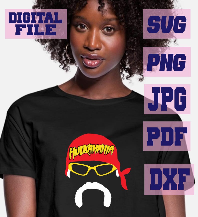 Hulk Hogan Tribute Vector Cut File: Wrestling Legend Memorial (digital ...