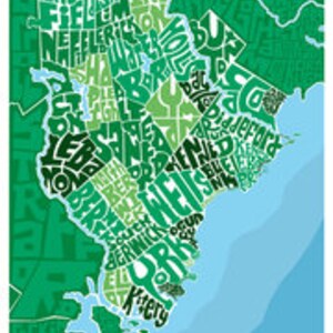 York, Maine Type Map Poster - Etsy