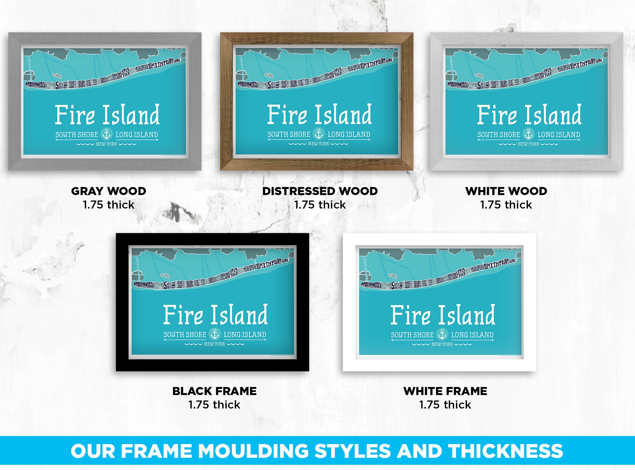 Fire Island Type Map - Etsy