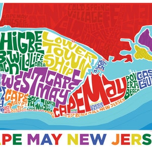 Cape May Type Map - Etsy