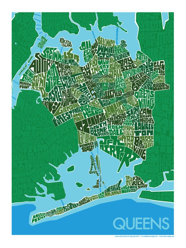 Map Of Southern Queens Nyc Neighborhood Street Maps, Queens County, NY