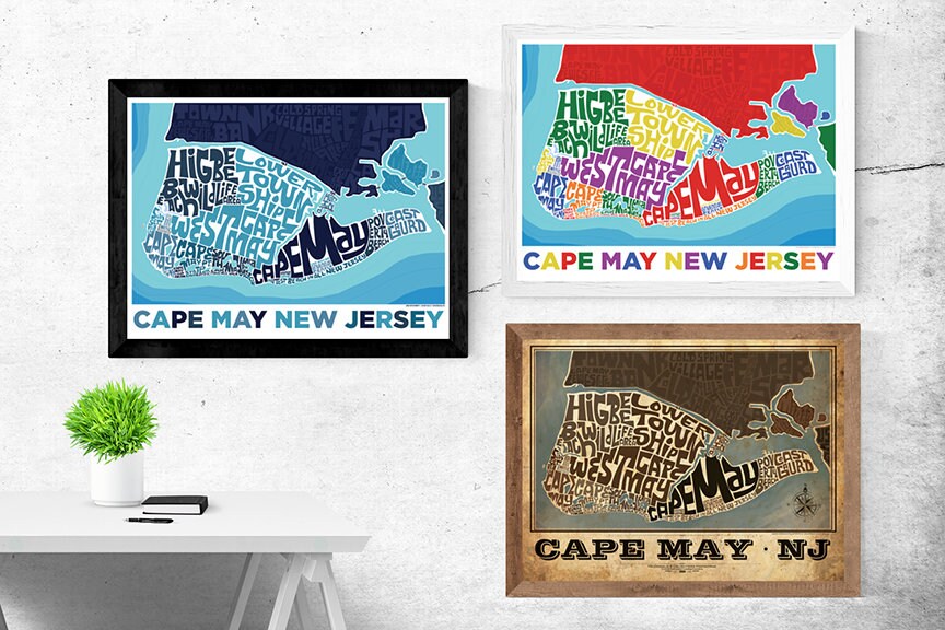 Cape May Type Map - Etsy