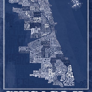 Chicago Type Map - Etsy