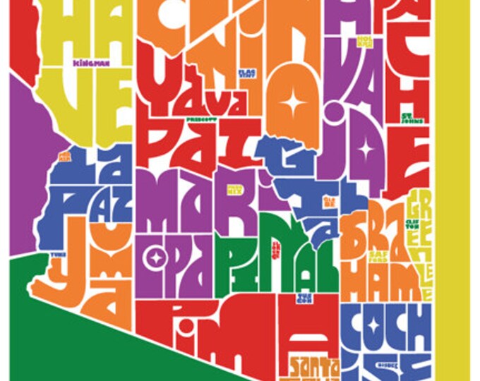 The Caribbean Type Map - Etsy