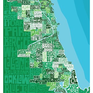 Chicago Type Map - Etsy