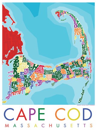 Cape Cod Type Map - Etsy