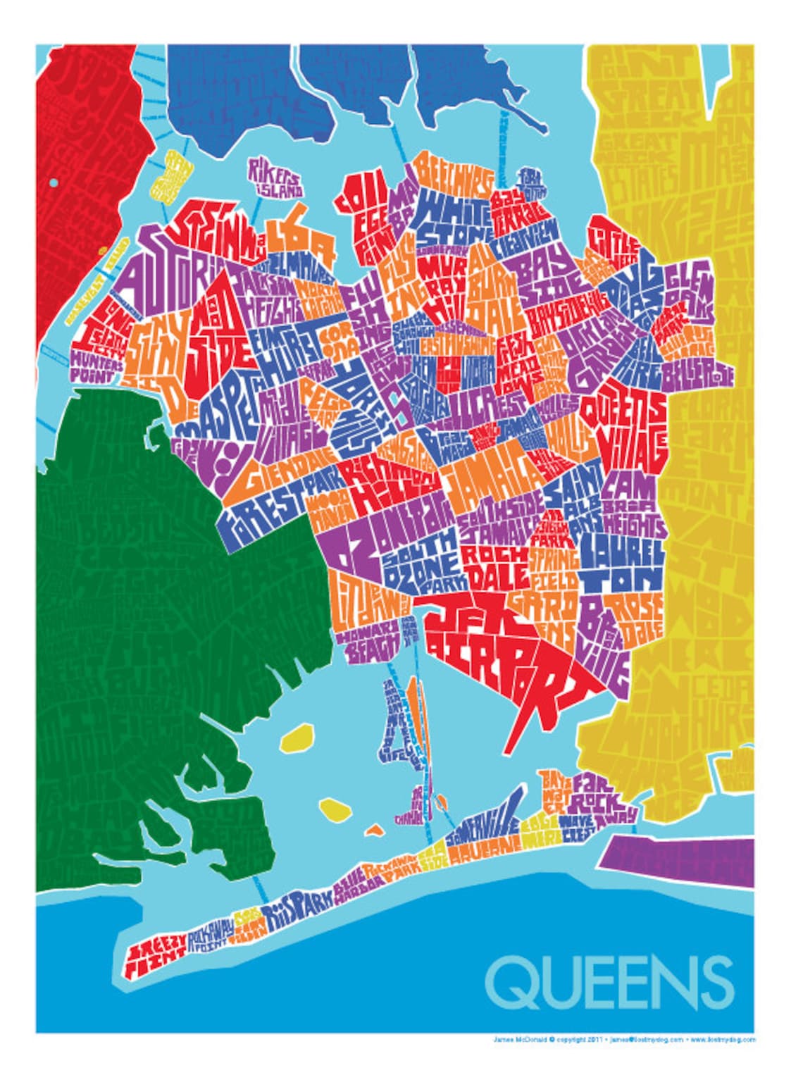 Queens Neighborhood Type Map - Etsy