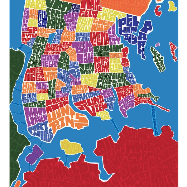 Bronx Map - Etsy