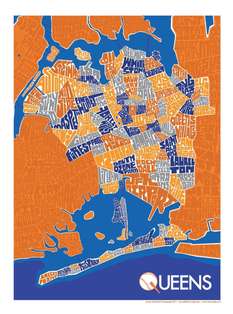 Queens Neighborhood Type Map - Etsy