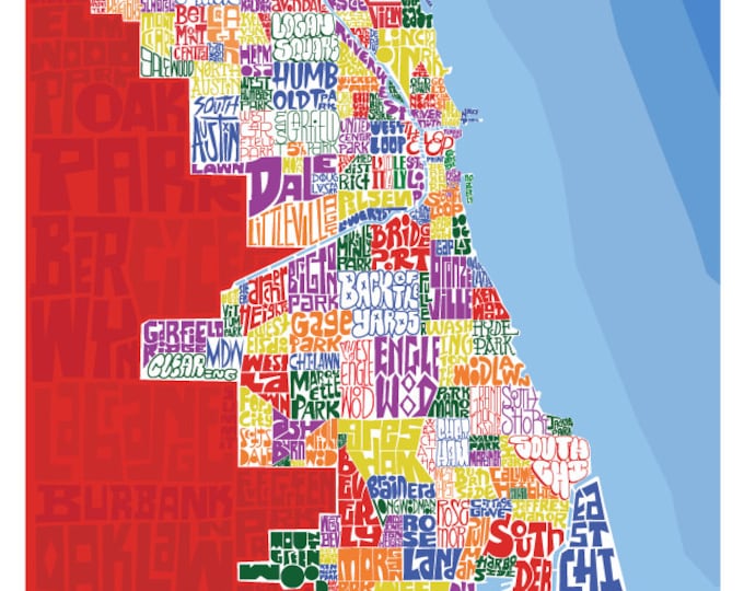 The Caribbean Type Map - Etsy