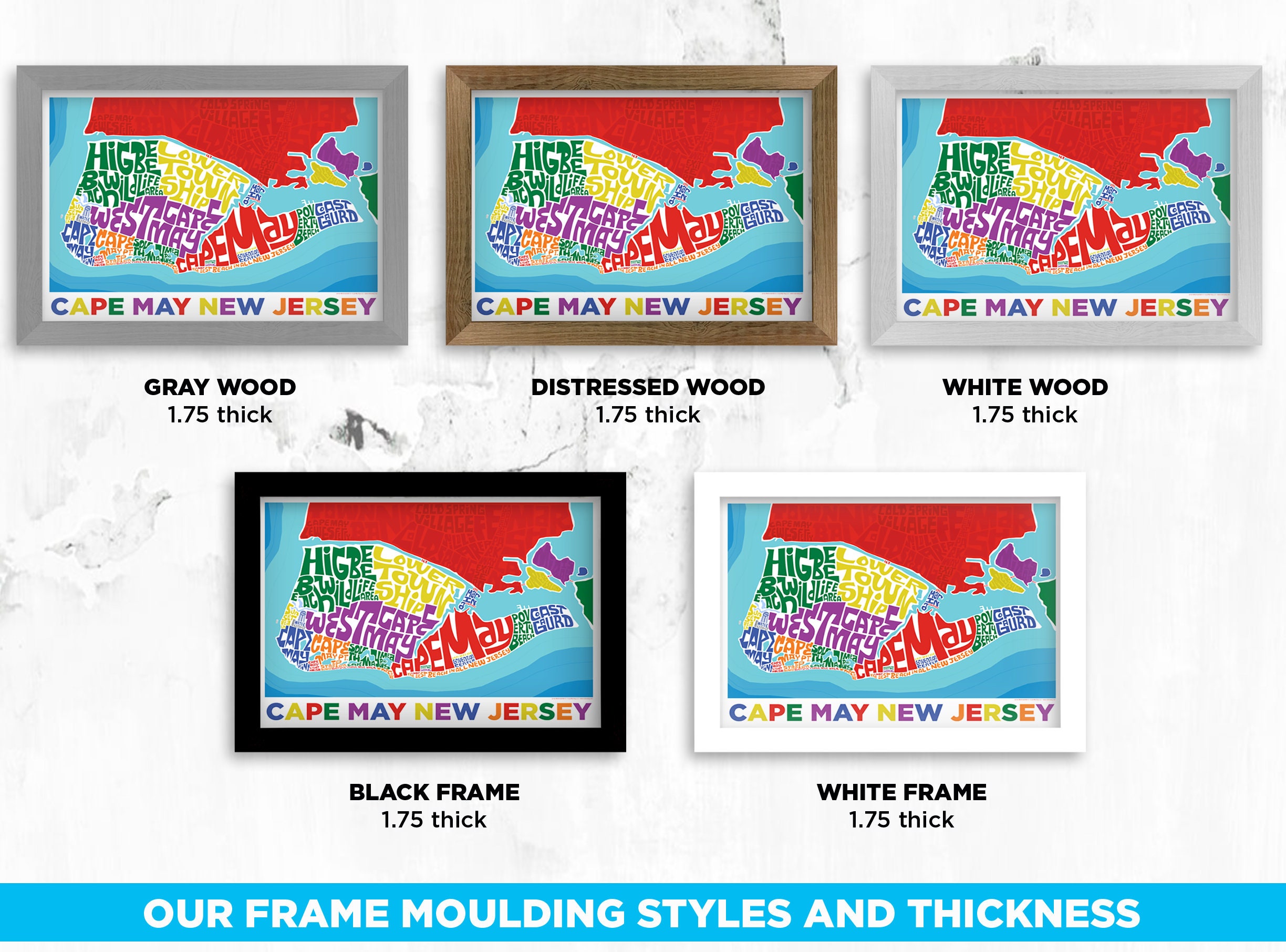 Cape May Type Map - Etsy