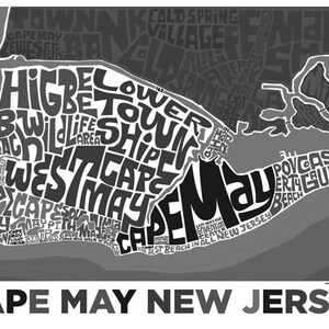 Cape May Type Map - Etsy