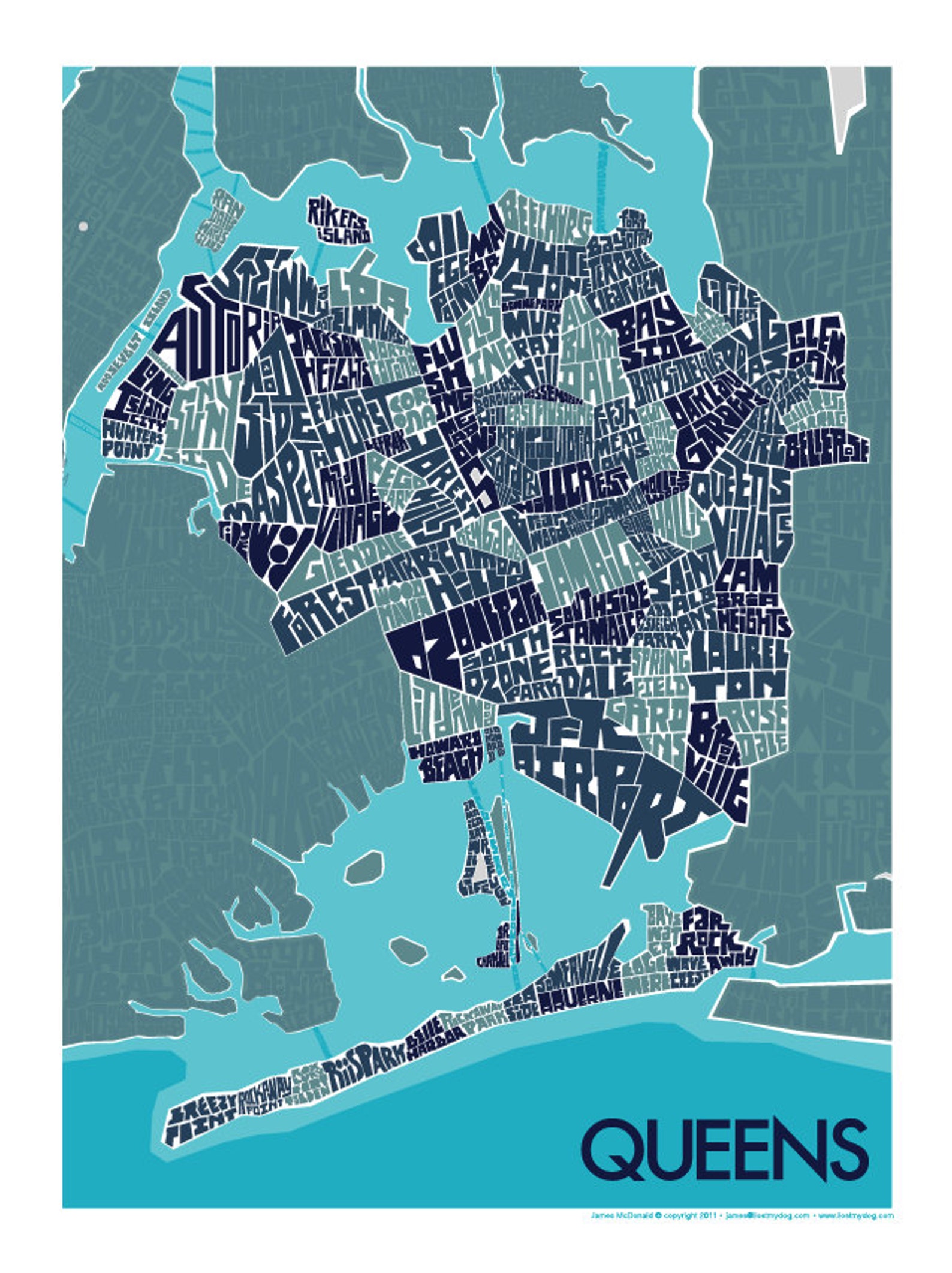 Queens Neighborhood Type Map - Etsy