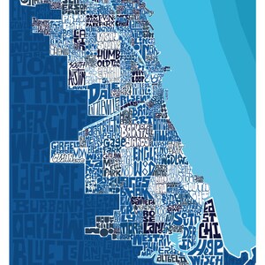Chicago Type Map - Etsy