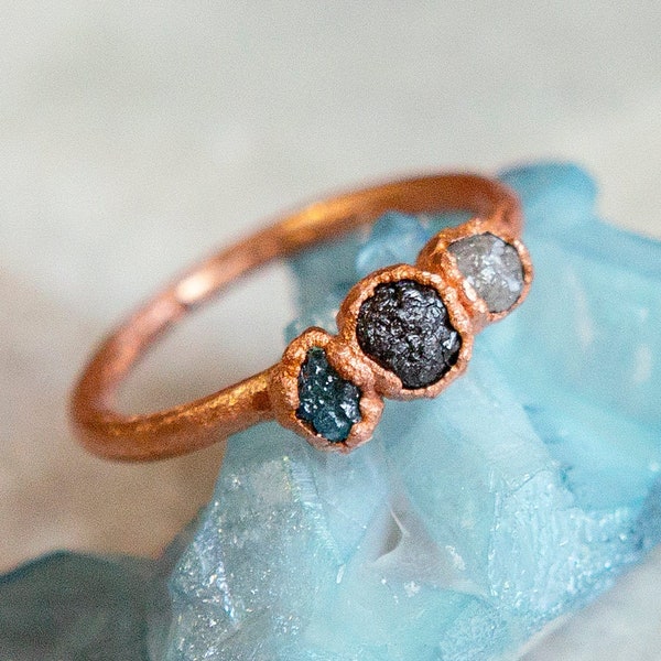 Raw Diamond Ring - Etsy