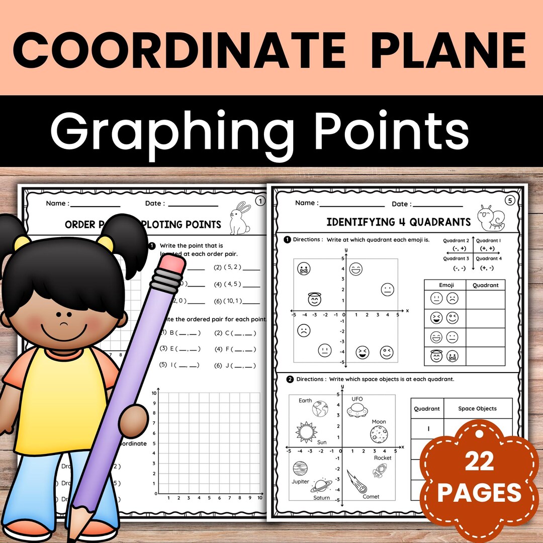 Coordinate Plane Worksheets | Plotting Points, Quadrants & Word ...