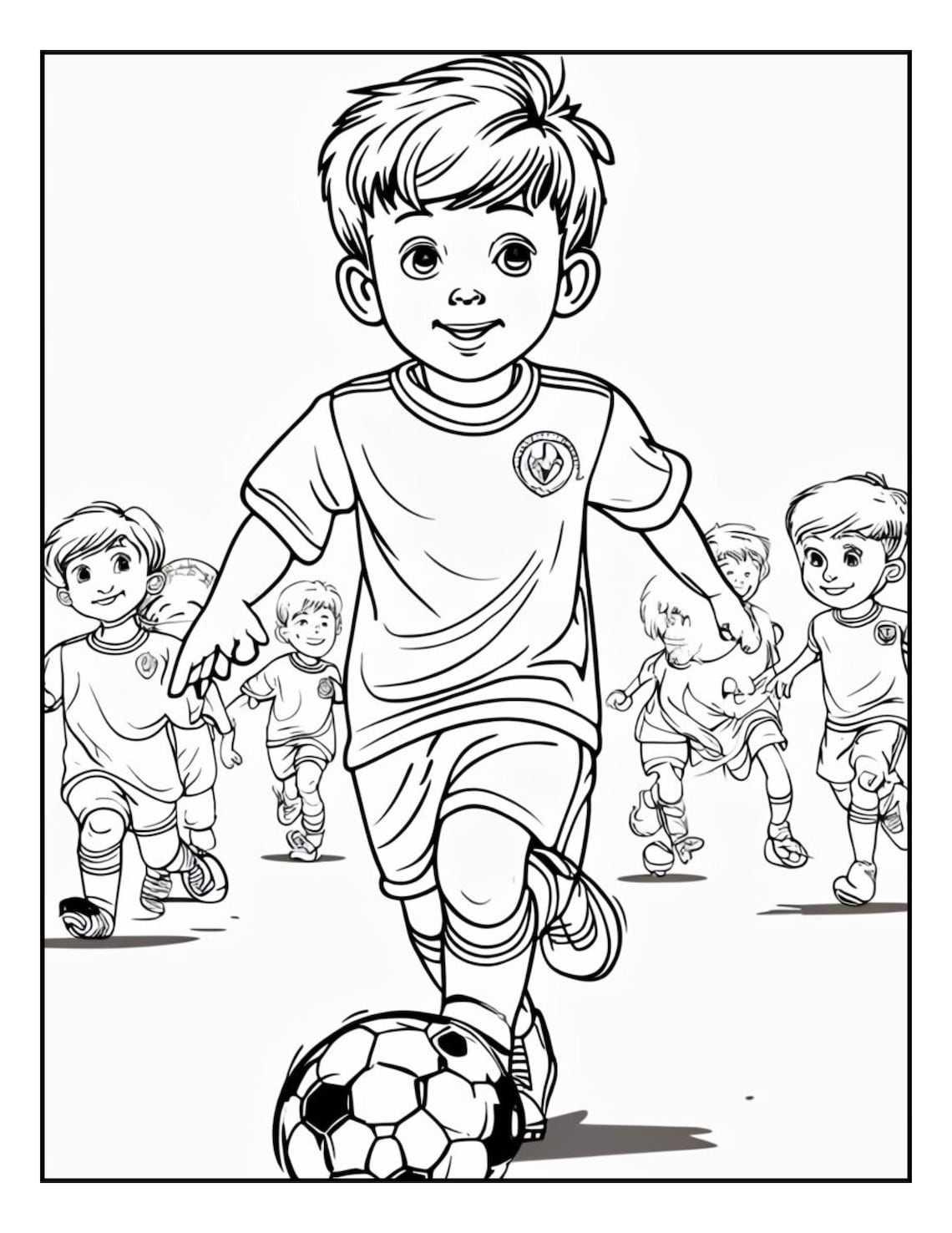 Soccer Colouring Page for Kids - Etsy