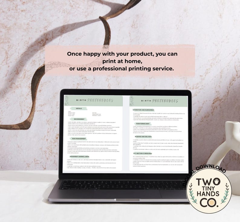Editable Birth Plan Template Bundle: Checklists & Labor Stickers ...