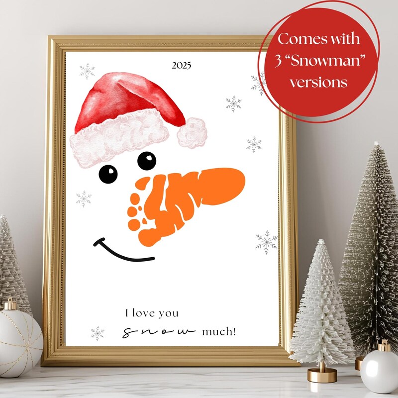 Christmas Footprint Art - Etsy