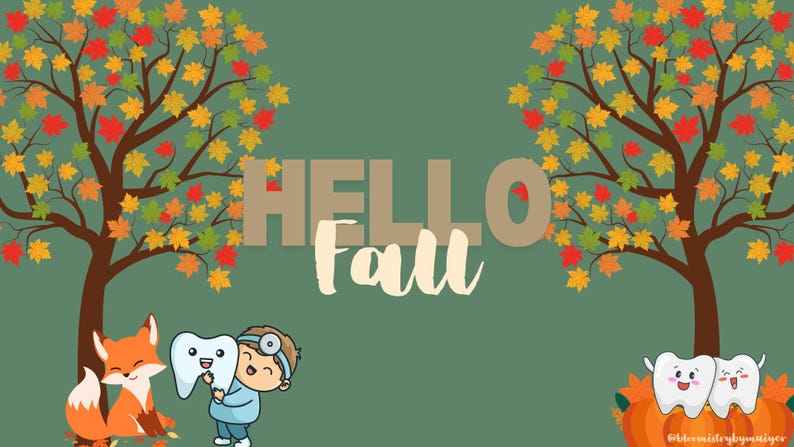 Cozy Dental Fall Wallpaper | Tooth Aesthetic Digital Download - Etsy