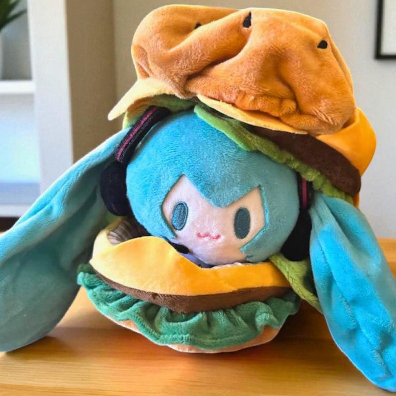 Hatsune Miku Burger Plush – Cute & Cuddly Kawaii Collectible! - Etsy ...