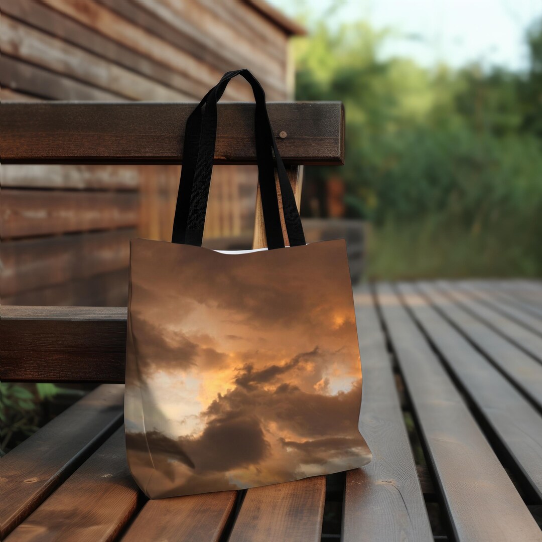 Cloud Theme Tote Bag, Cloudy Skyscape, Cloud Themed Gift, Reusable ...
