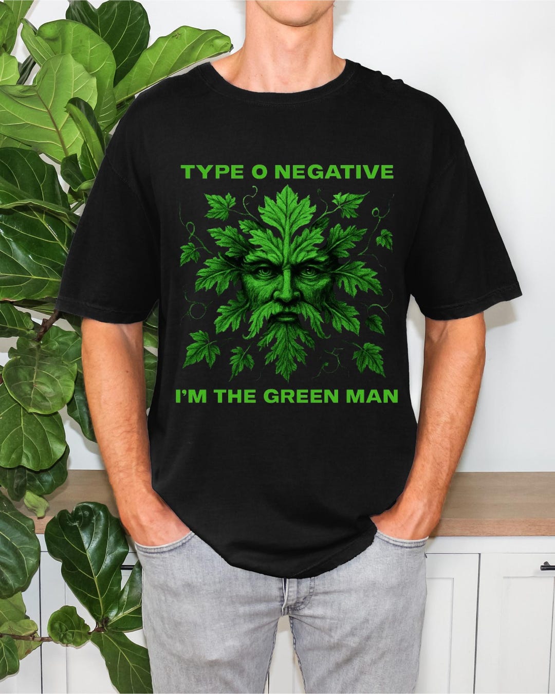 Type O Negative Shirt, Comfort Colors, Green Man T Shirt, Type O ...